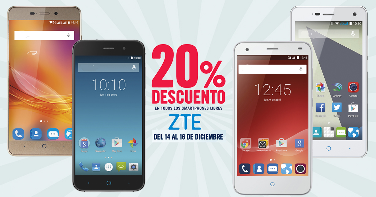 ¡Solo 3 días! 20% de descuento en smartphones ZTE - Blog Oficial de ...