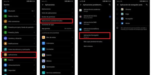Cómo cambiar las apps predeterminadas en Android