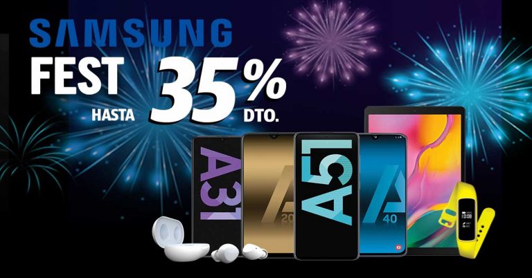 Samsung Fest, 35% de descuento en móviles, tablets, accesorios y outlet